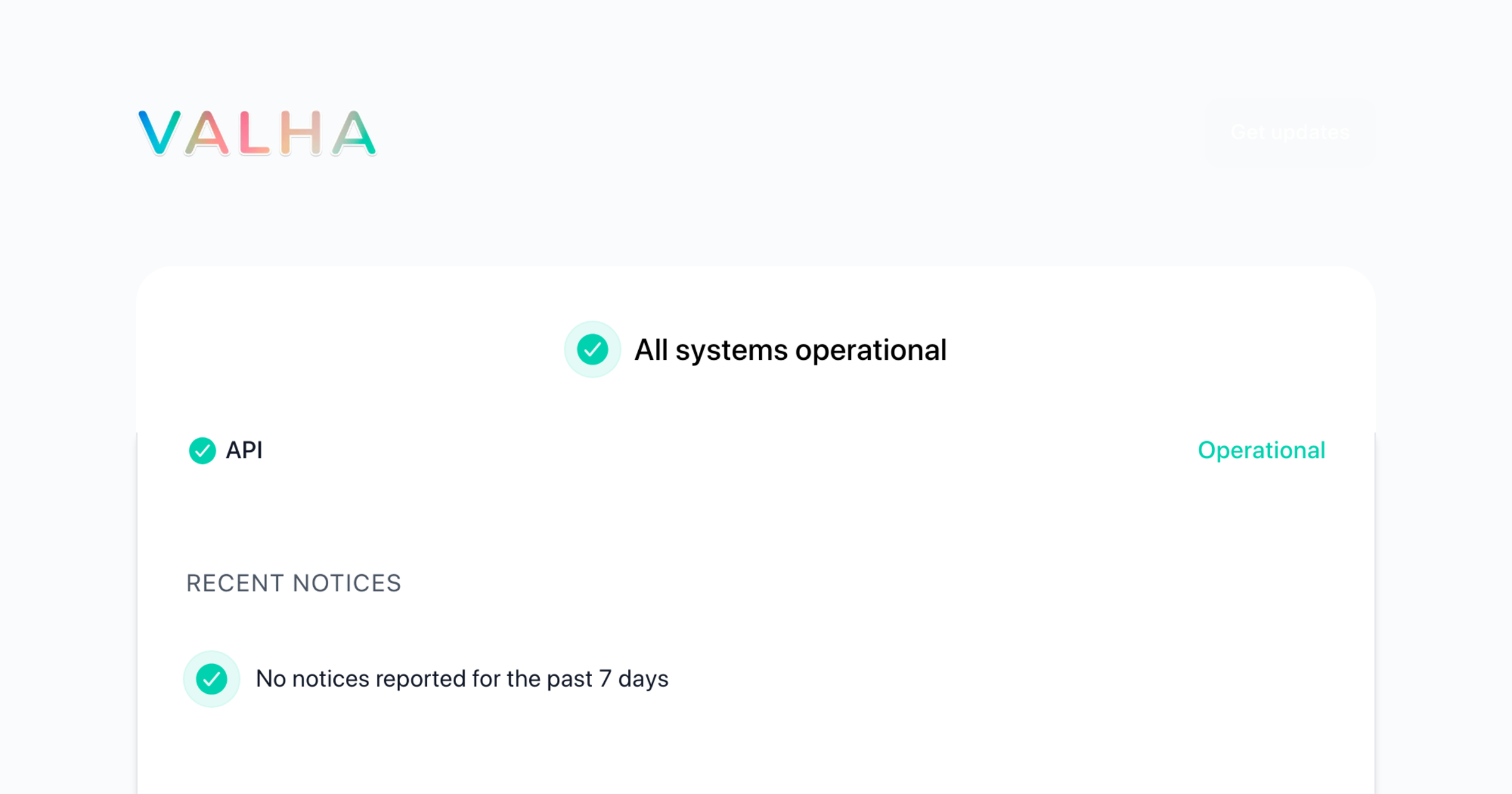 Valha - Status